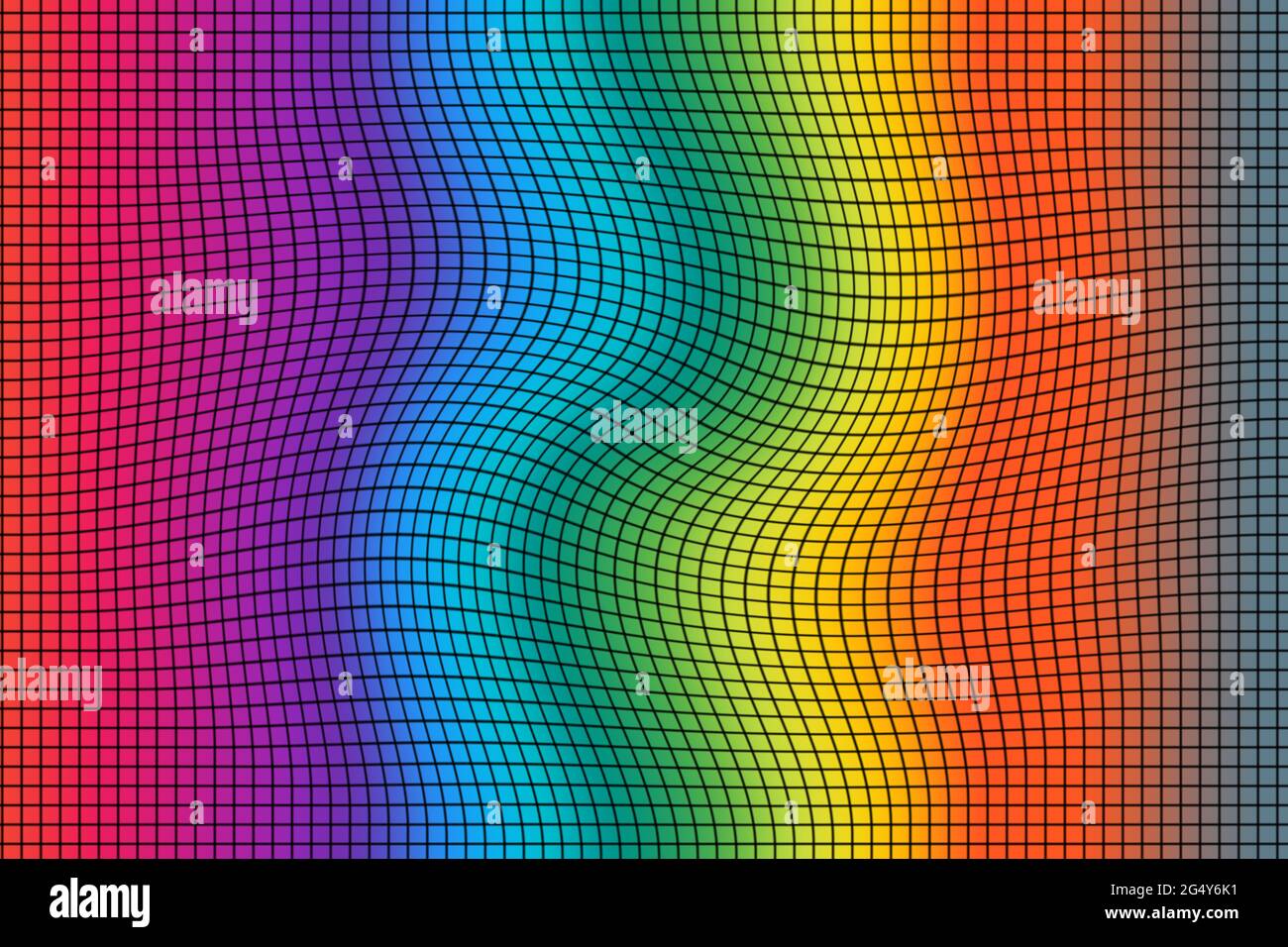 Illustration of a seamless waving rainbow in grid patterns - great for ...