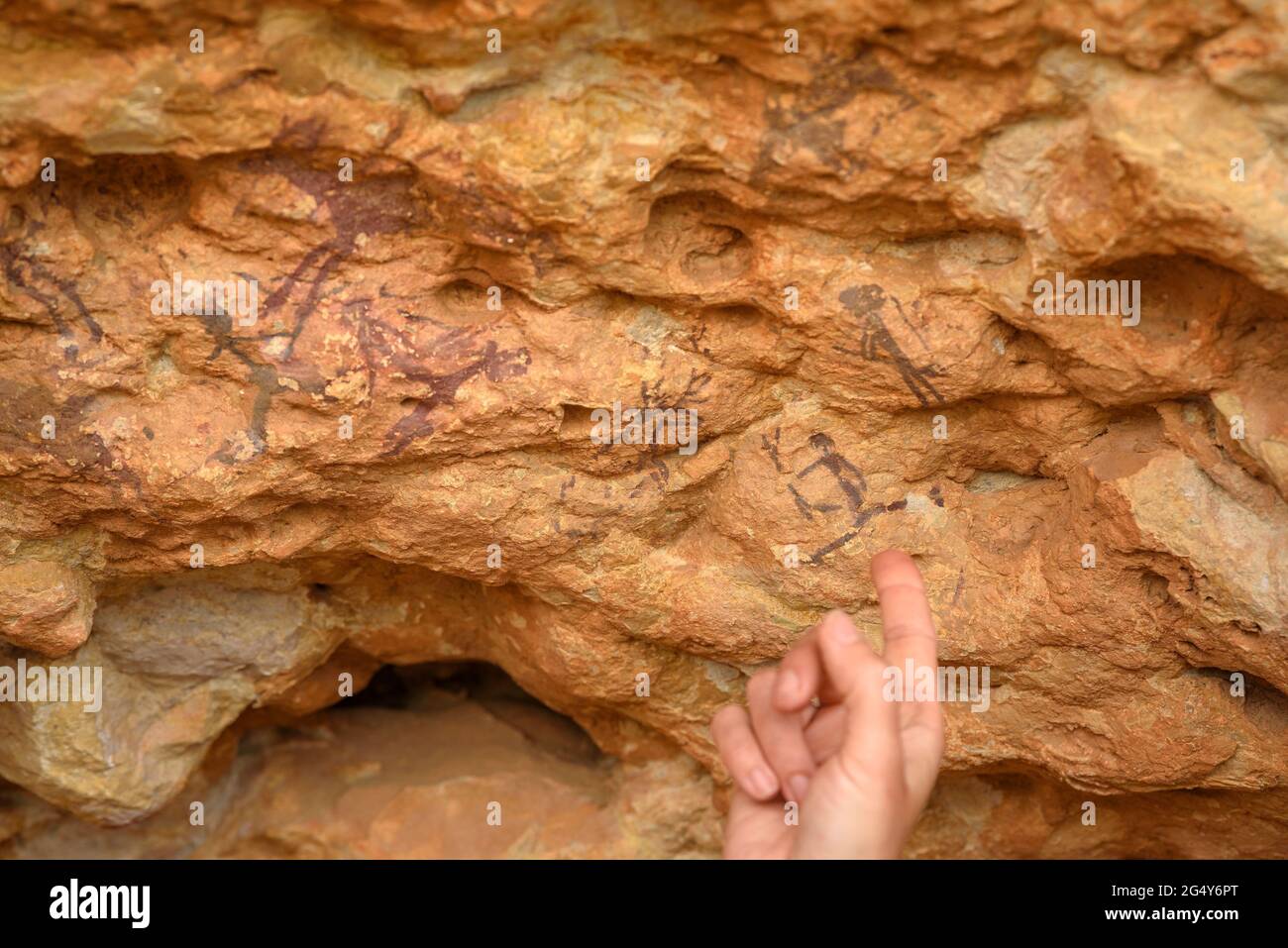Neolithic cave painting and hand hi-res stock photography and images ...
