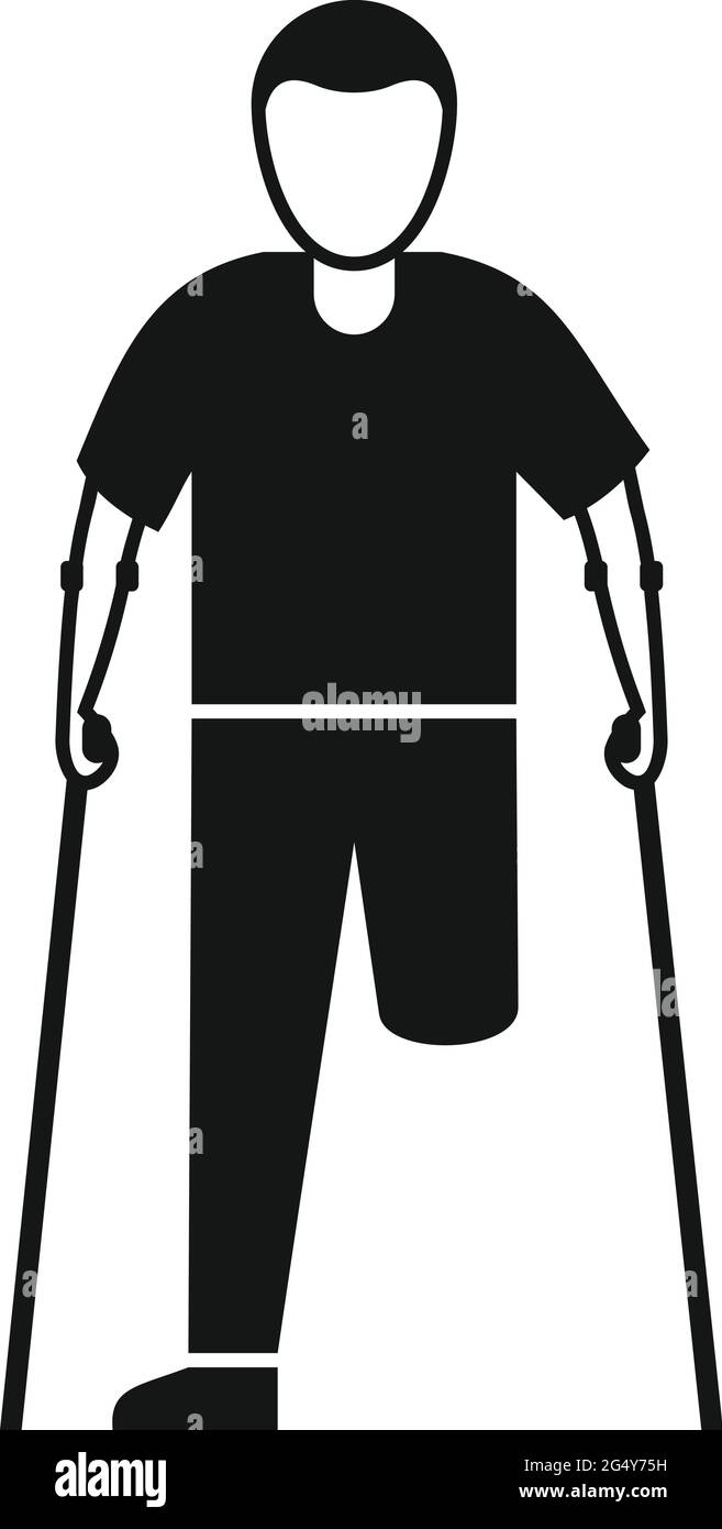 Amputee icon, simple style Stock Vector Image & Art - Alamy