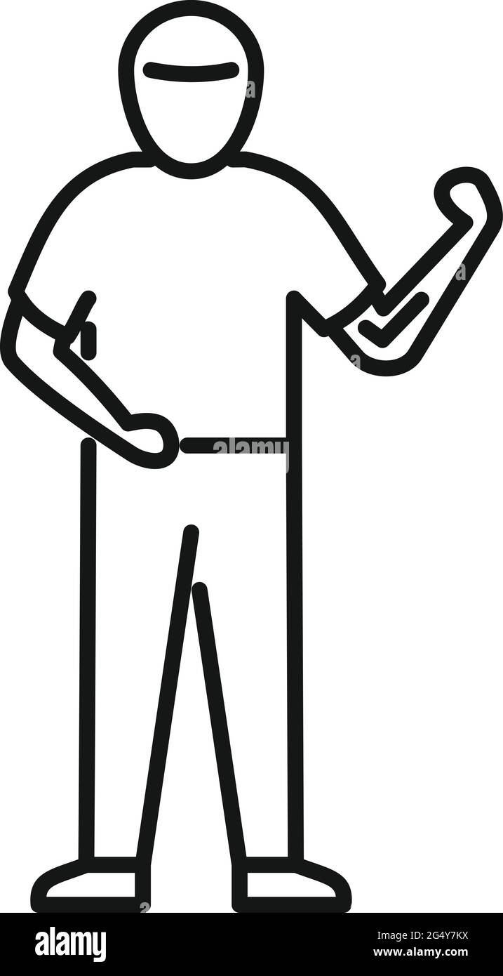 Amputee hand icon, outline style Stock Vector Image & Art - Alamy