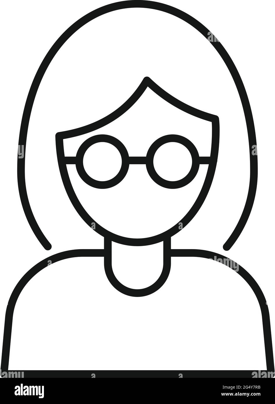 Woman blind icon, outline style Stock Vector Image & Art - Alamy