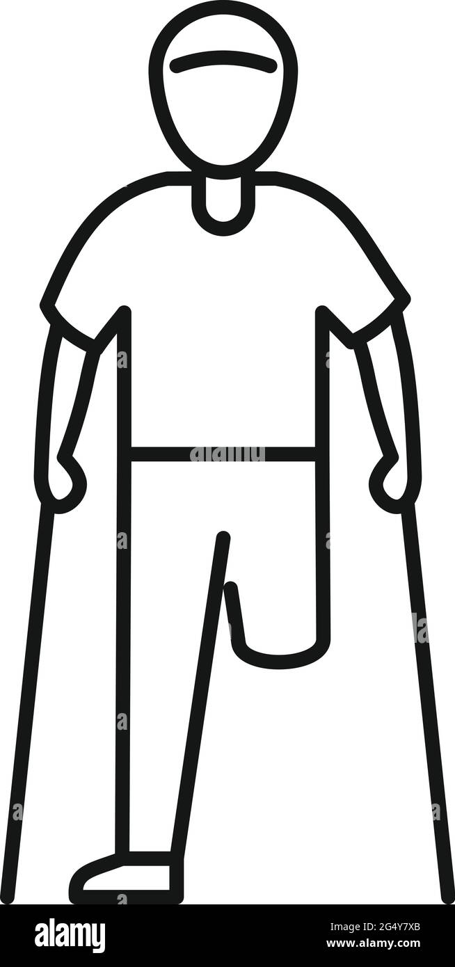Amputee icon, outline style Stock Vector Image & Art - Alamy