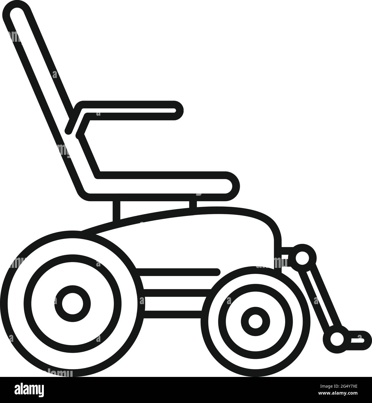 Line icon electric wheelchair Black and White Stock Photos & Images - Alamy