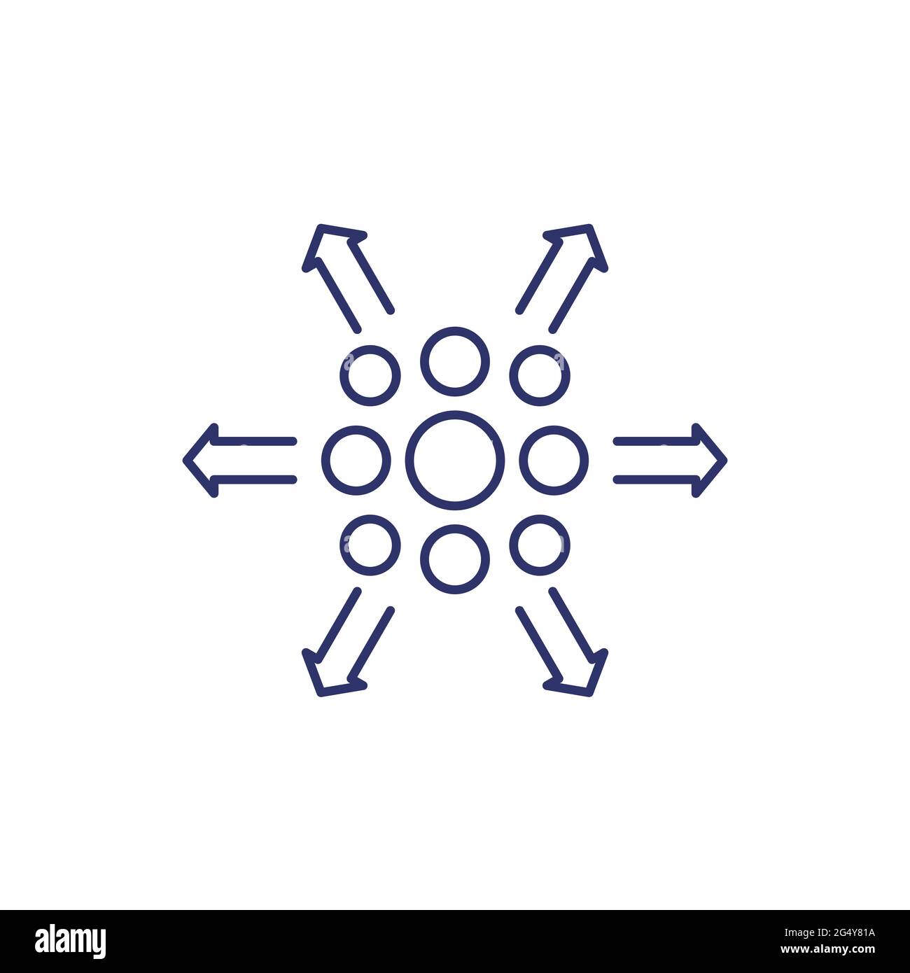 distribution process icon, line vector Stock Vector Image & Art - Alamy