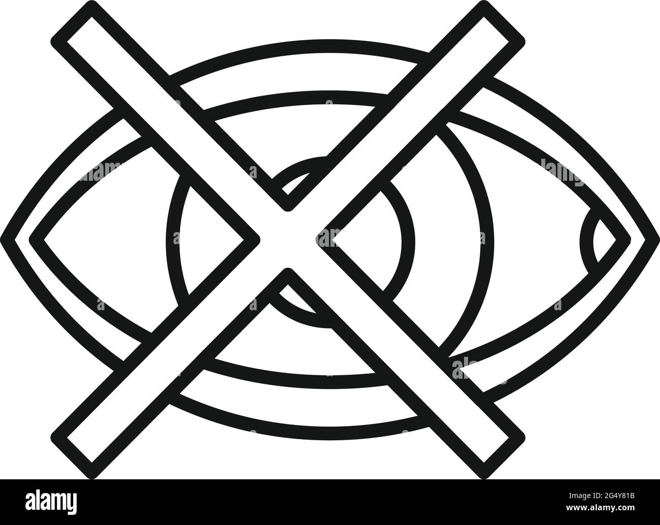 Blind eye icon, outline style Stock Vector Image & Art - Alamy