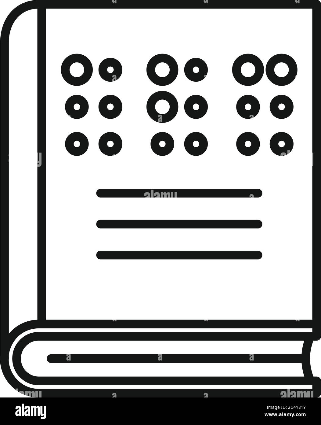 Book for blind icon, outline style Stock Vector Image & Art - Alamy