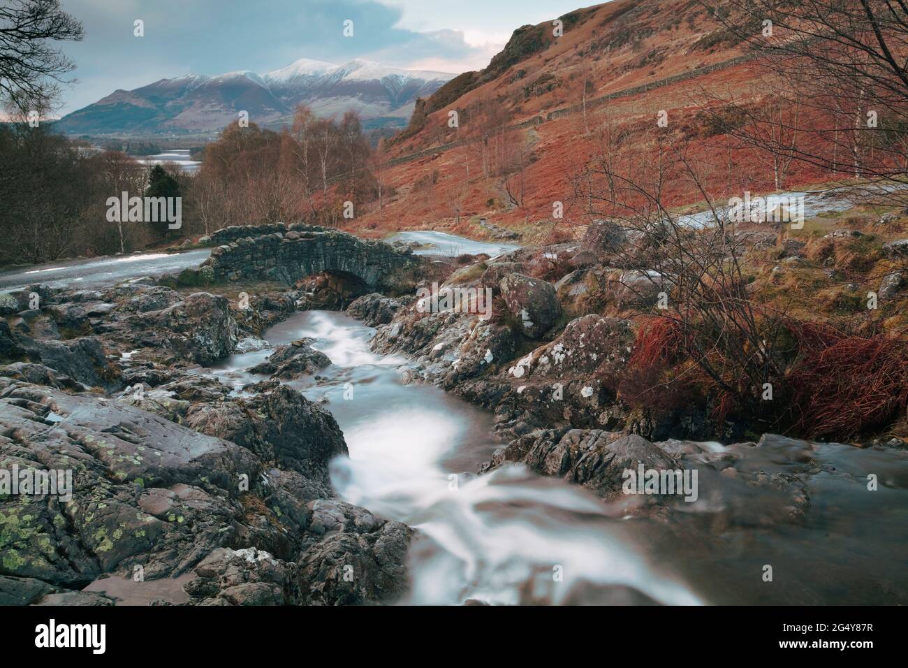 Bridge over the watendlath beck english lake district hi-res stock ...