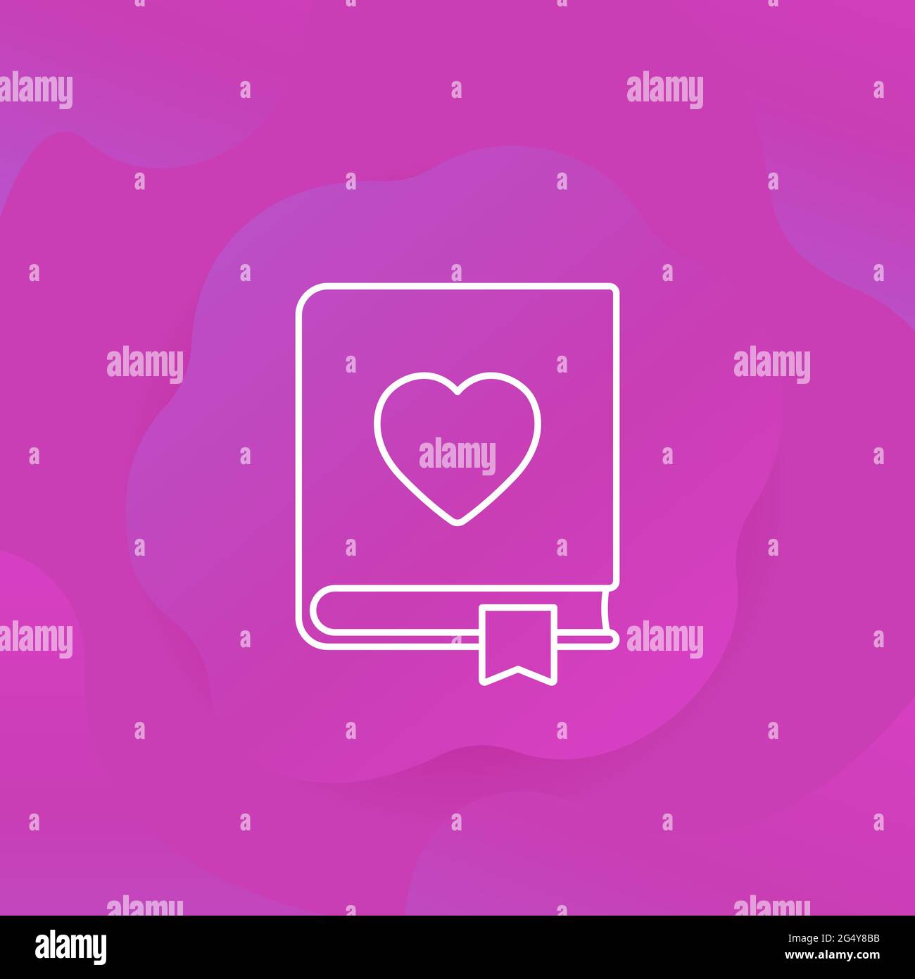 love diary icon, line design Stock Vector Image & Art - Alamy