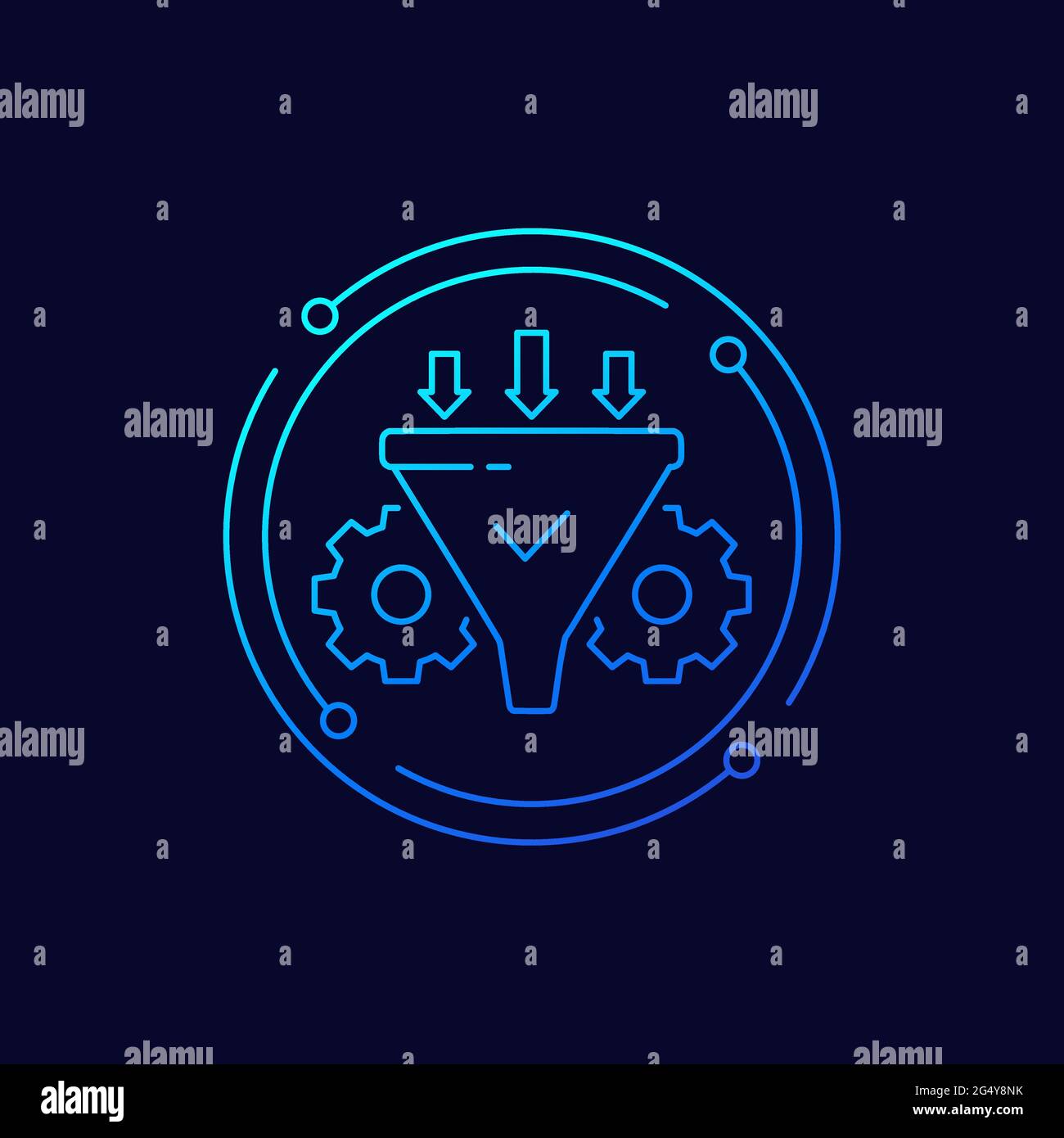 Conversion rate optimization icon, vector line art Stock Vector Image ...