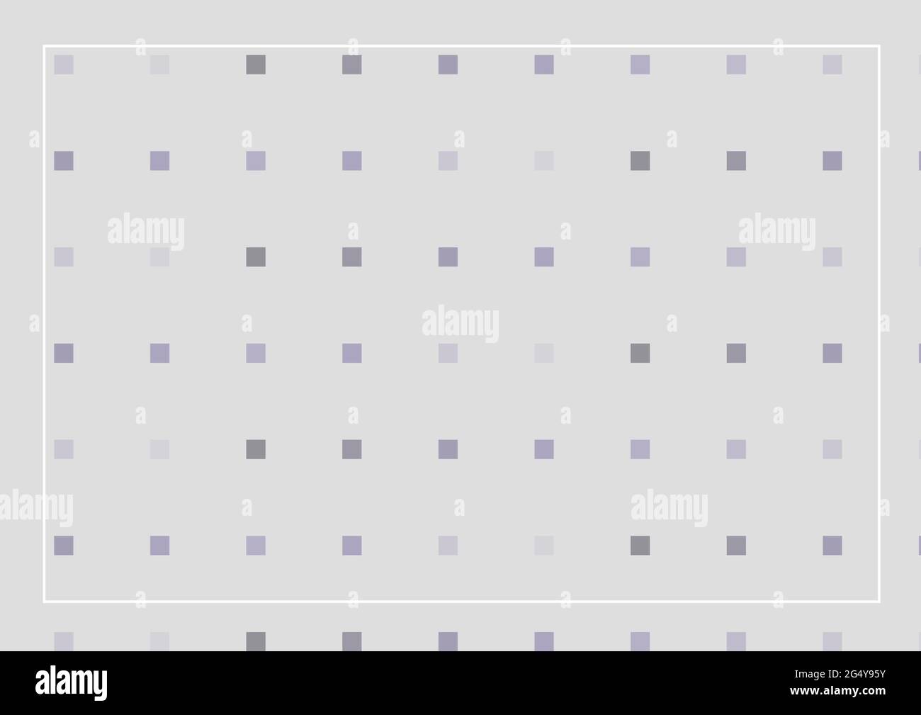 White line frame with copy space against rows of purple squares on grey ...