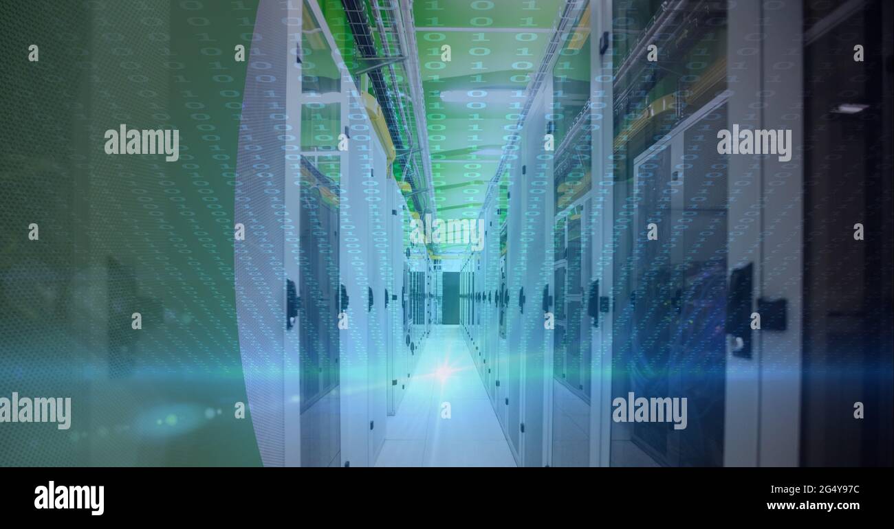 Binary Coding Data Processing Over Empty Computer Server Room Against Green Technology