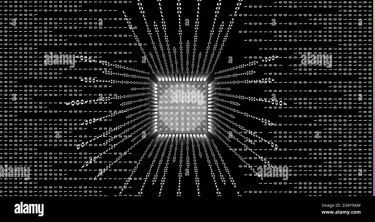 Binary Coding Data Processing Over A Microprocessor Chip Against Black
