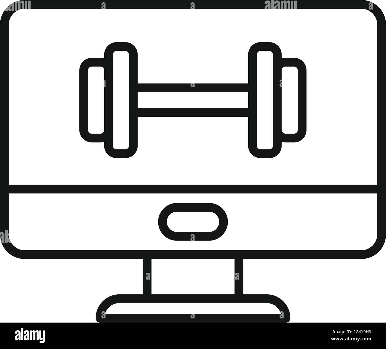 Home training pc monitor icon, outline style Stock Vector Image & Art ...