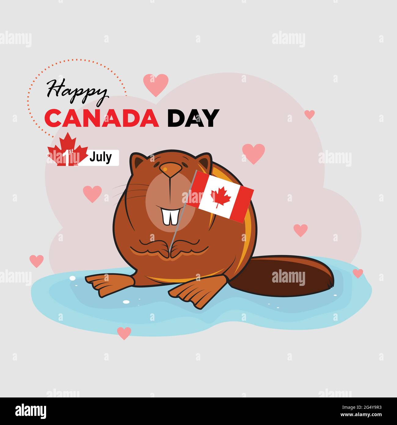 Canada emblem cartoon illustration to celebrate the Canada day Stock ...