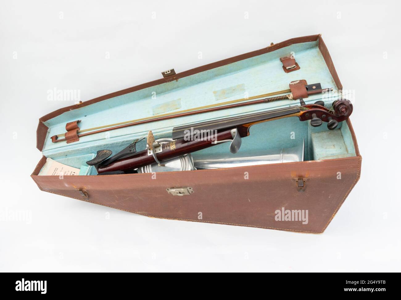 A Stroh violin or phonofiddle or stroviol musical recording instrument ...