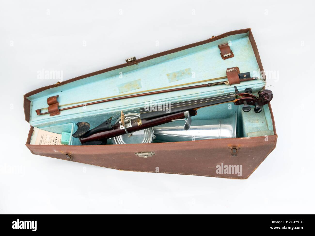 A Stroh violin or phonofiddle or stroviol musical recording instrument ...