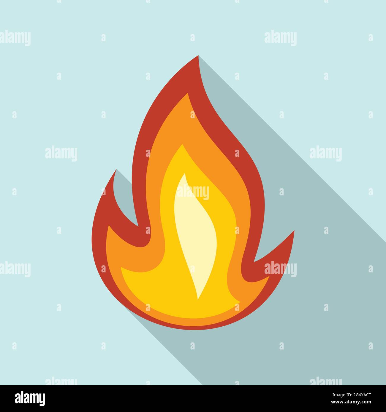 Fire flame hot icon, flat style Stock Vector Image & Art - Alamy