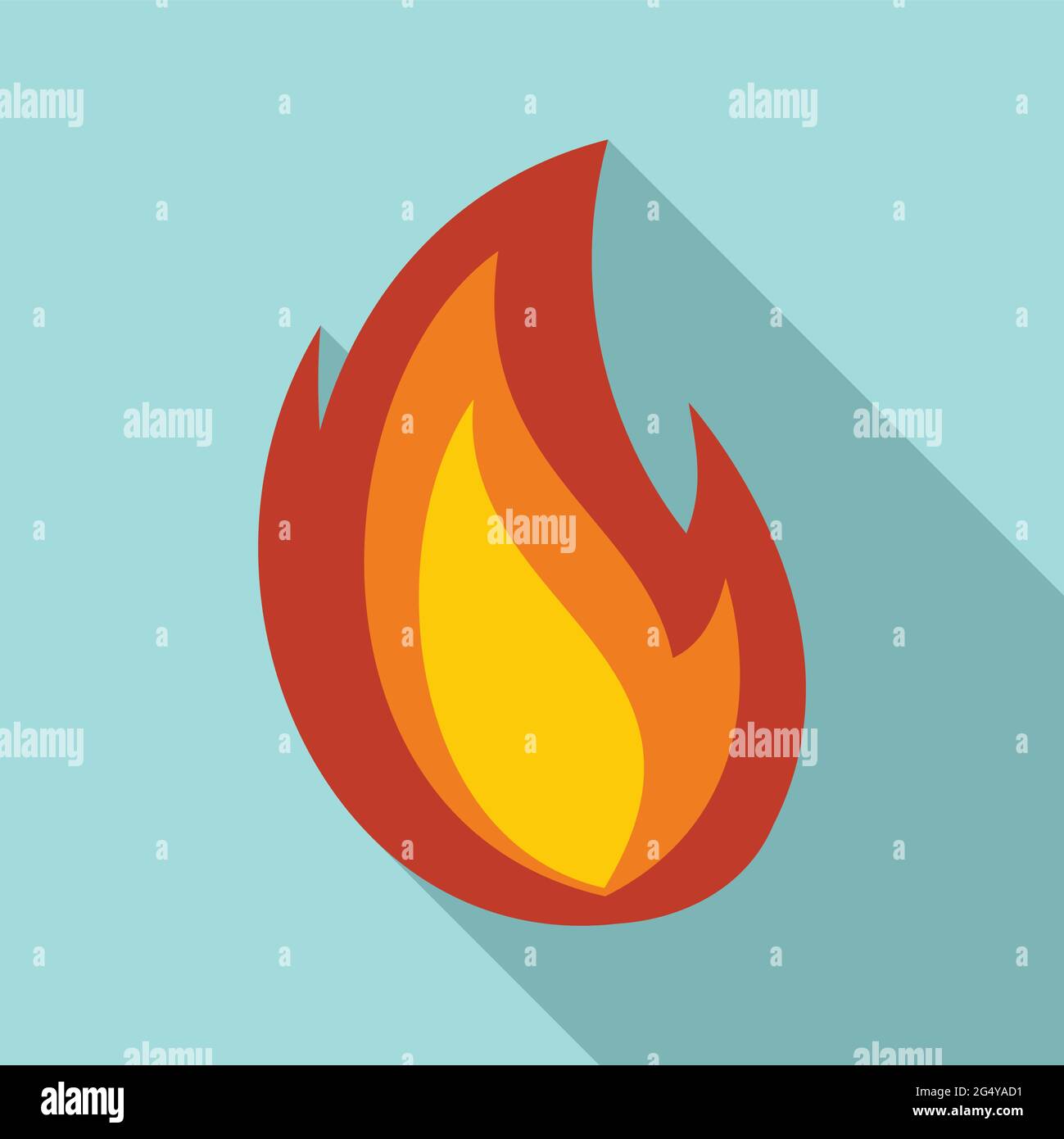 Fire flame heat icon, flat style Stock Vector Image & Art - Alamy