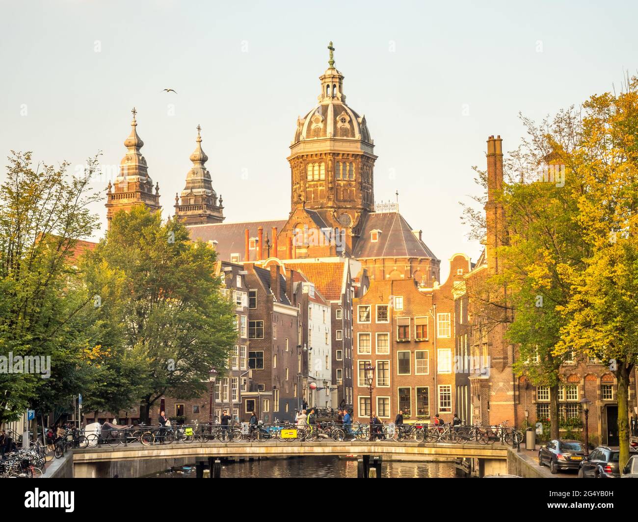 AMSTERDAM - OCTOBER 4: Saint Nicholas church is landmark of Amsterdam ...