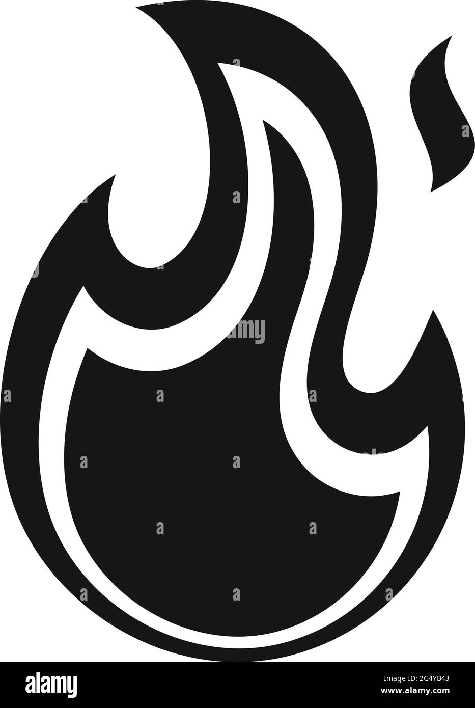 Fire flame fireball icon, simple style Stock Vector Image & Art - Alamy
