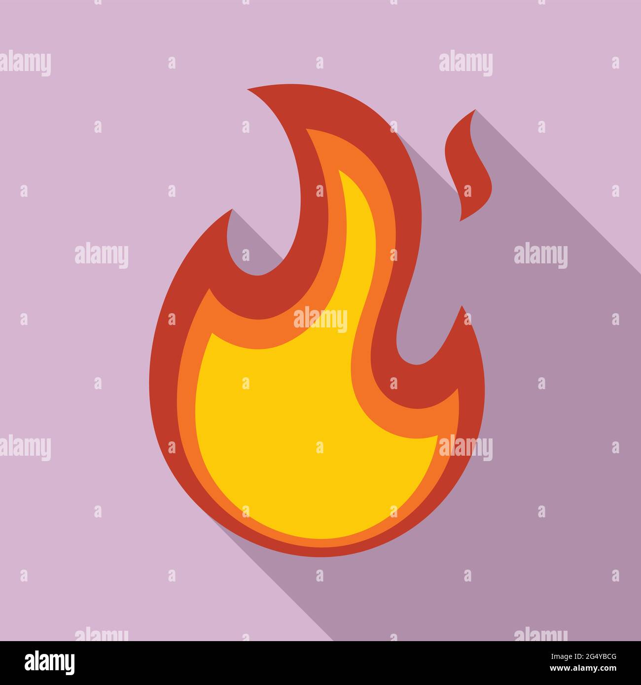 Fire flame fireball icon, flat style Stock Vector Image & Art - Alamy