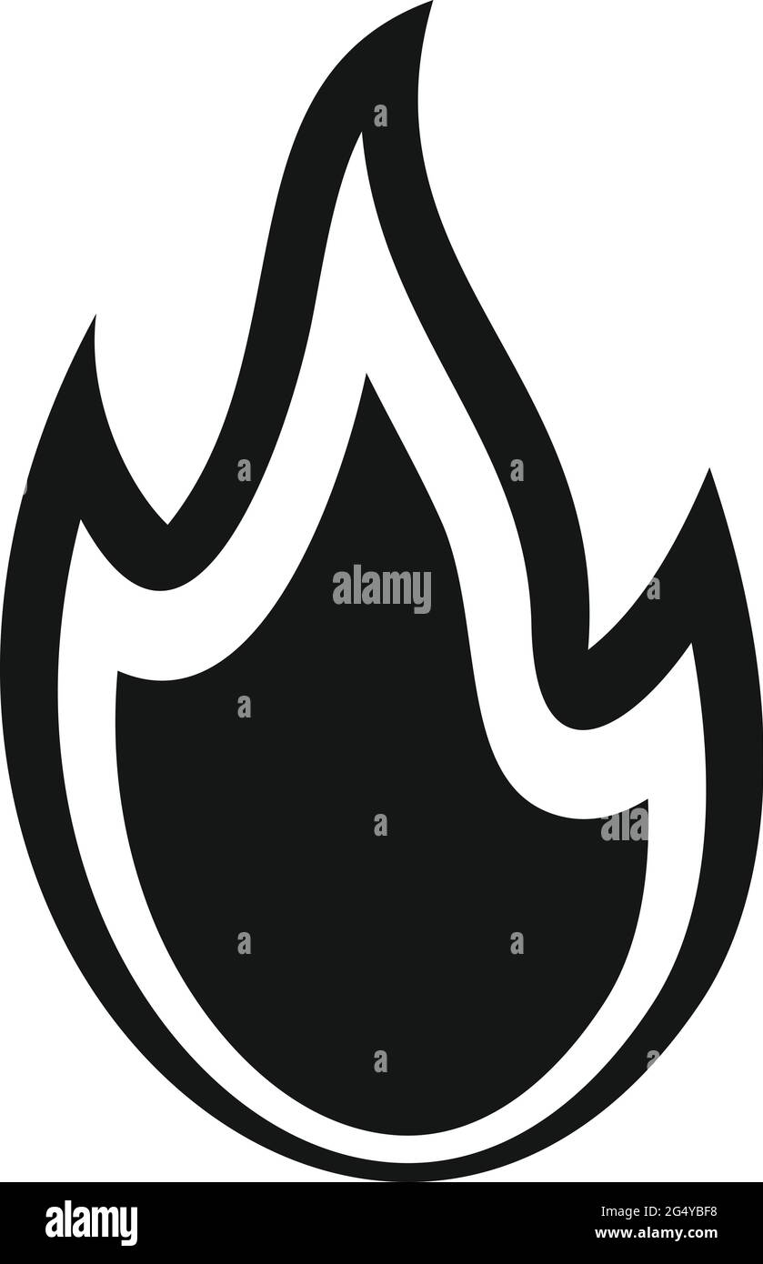 Fire flame smoke icon, simple style Stock Vector Image & Art - Alamy
