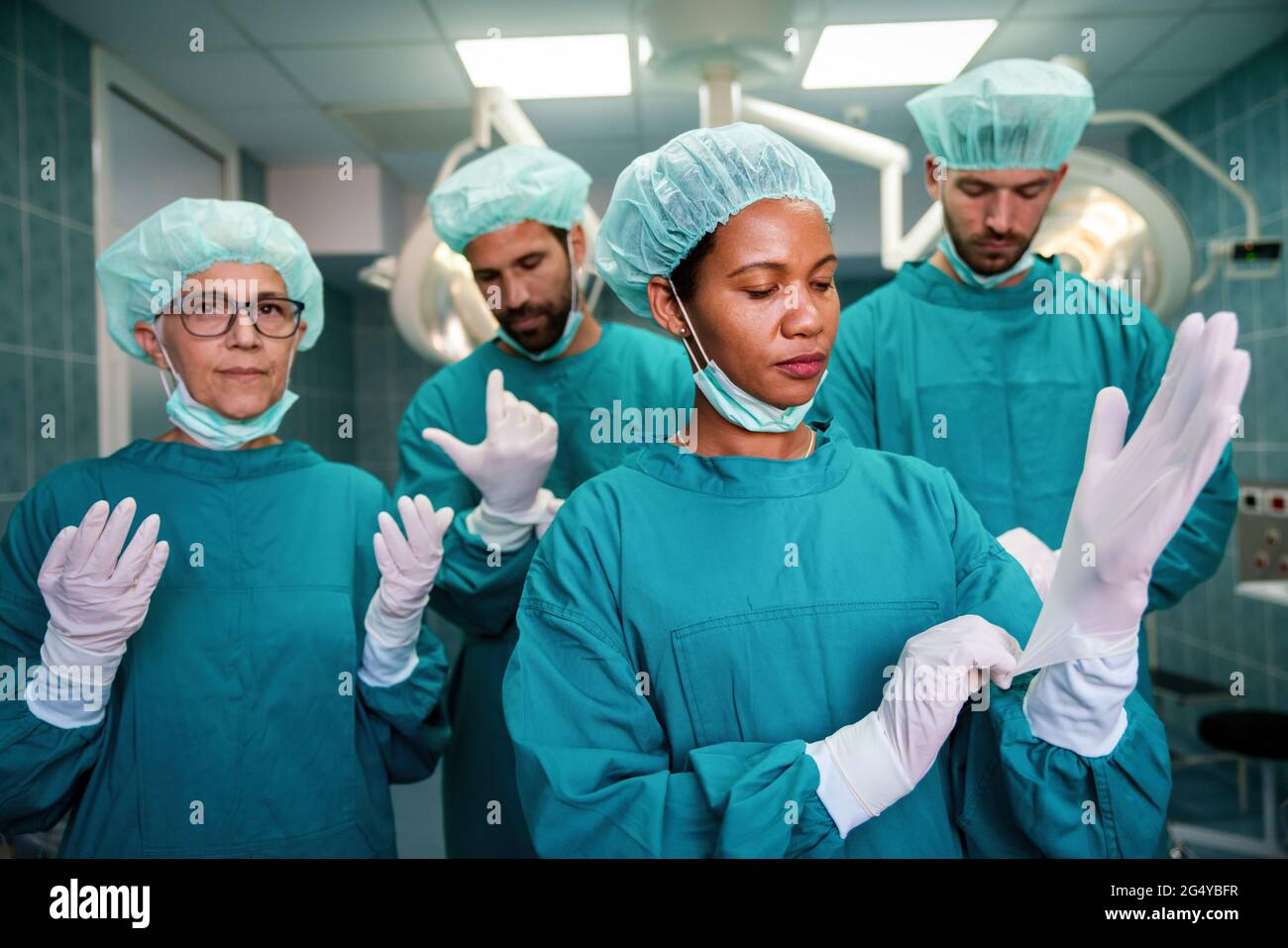 Doctors preparation for surgical operation in hospital. Healthcare ...