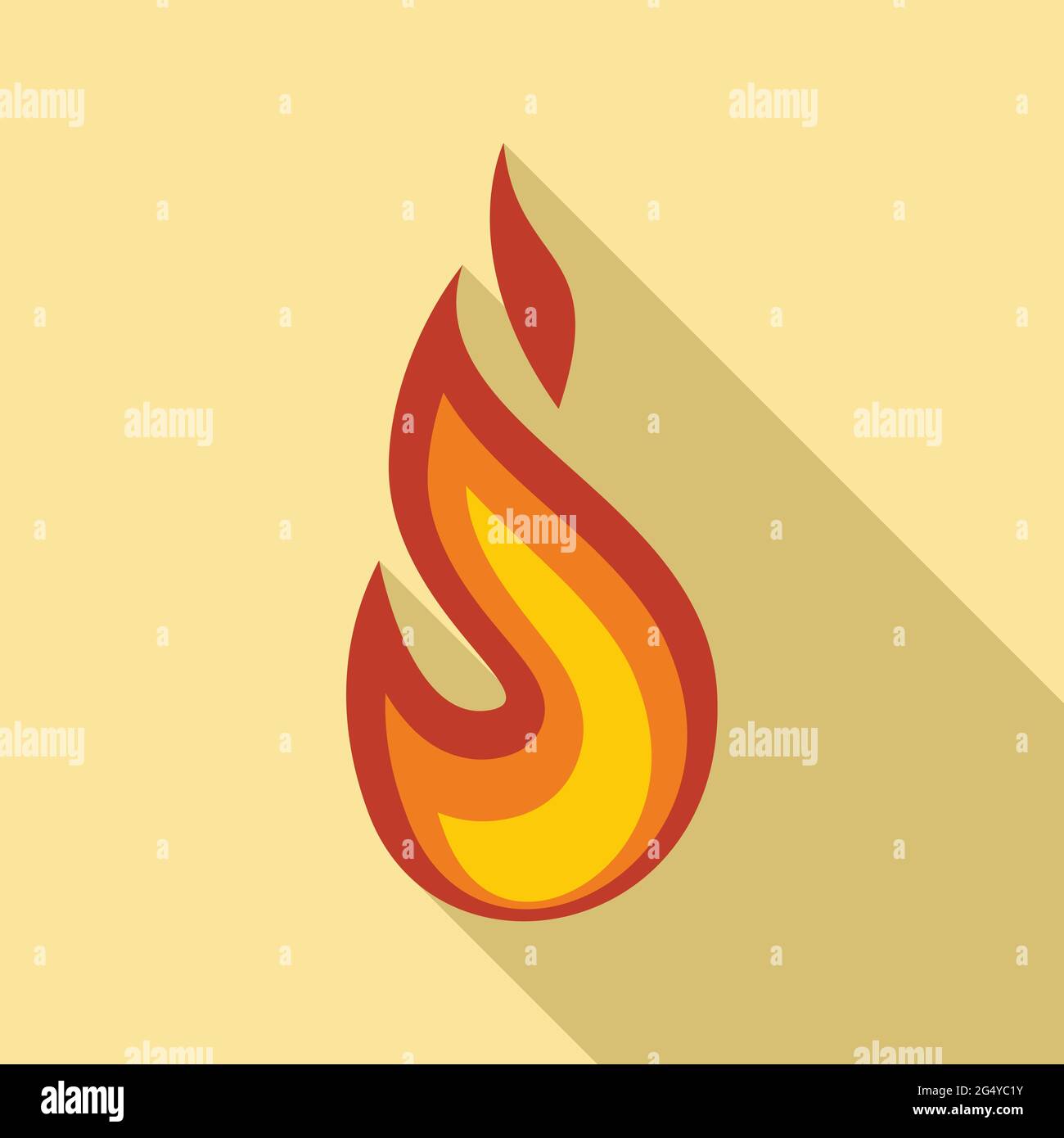Fire flame flammable icon, flat style Stock Vector Image & Art - Alamy