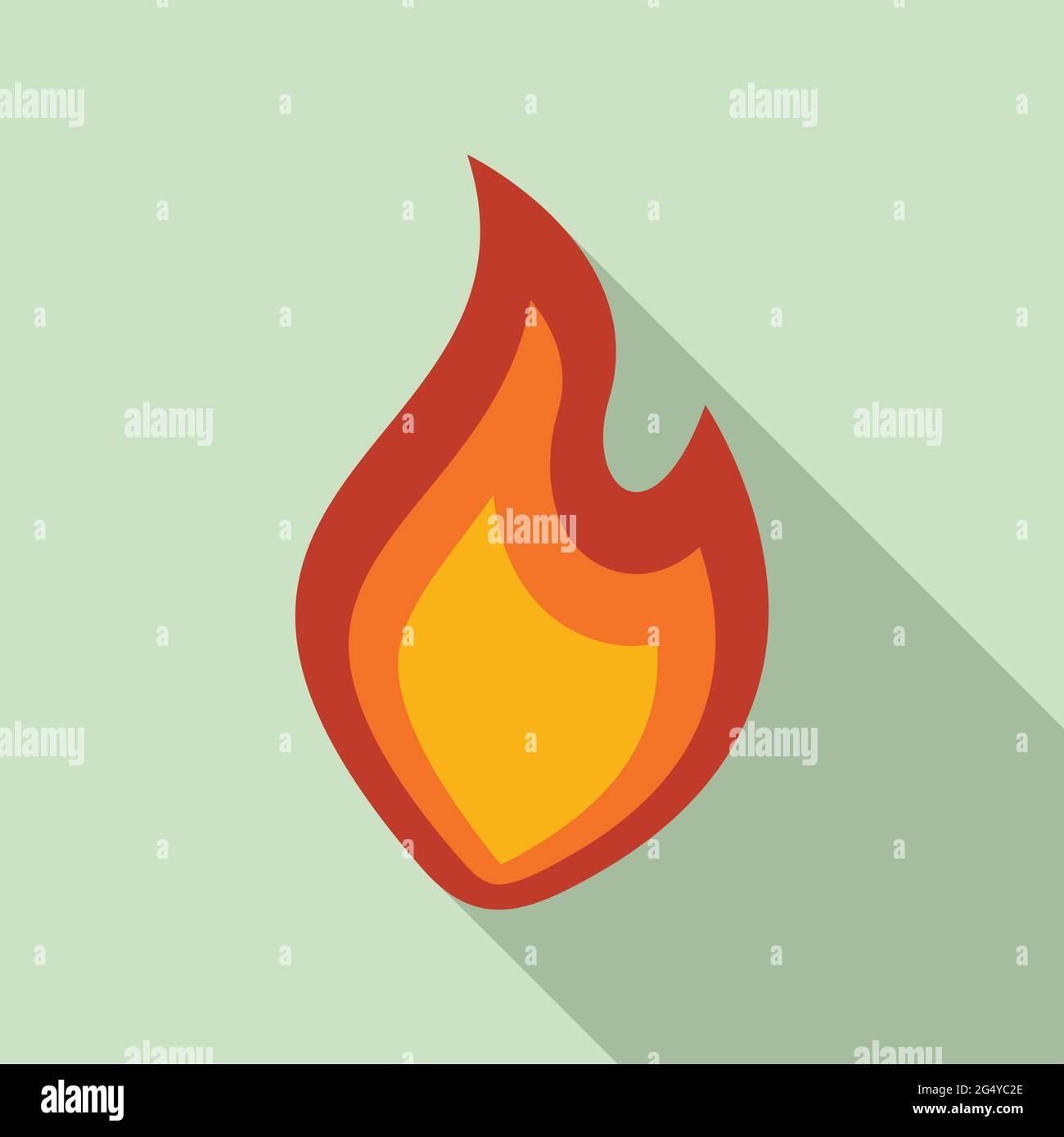 Fire flame ignite icon, flat style Stock Vector Image & Art - Alamy