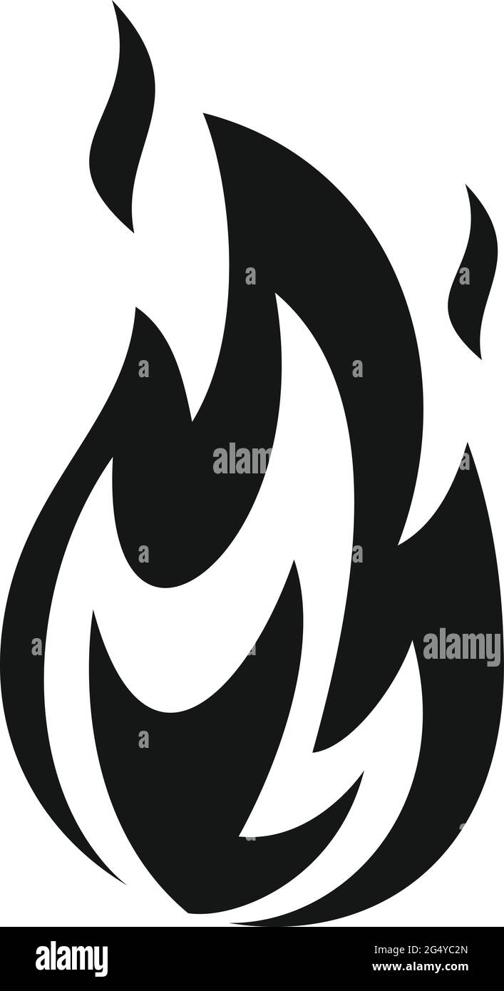 Fire flame warm icon, simple style Stock Vector Image & Art - Alamy
