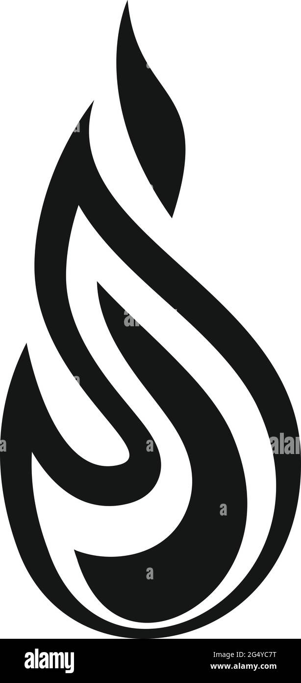 Fire flame flammable icon, simple style Stock Vector Image & Art - Alamy