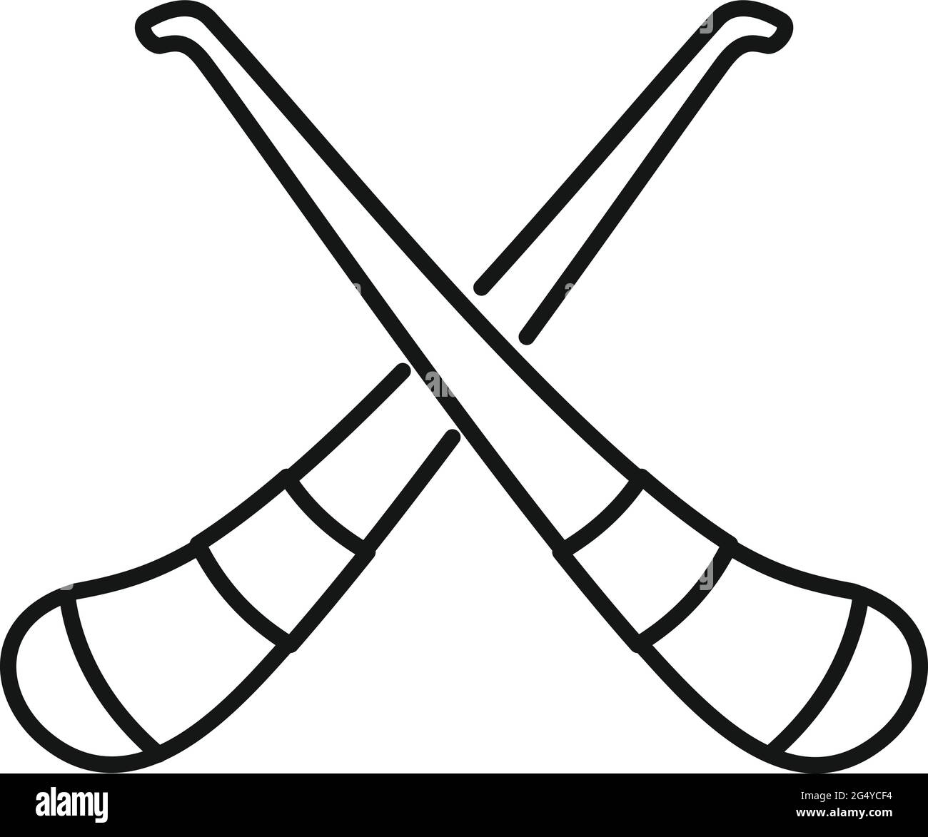 Hurling crossed sticks icon, outline style Stock Vector Image & Art - Alamy