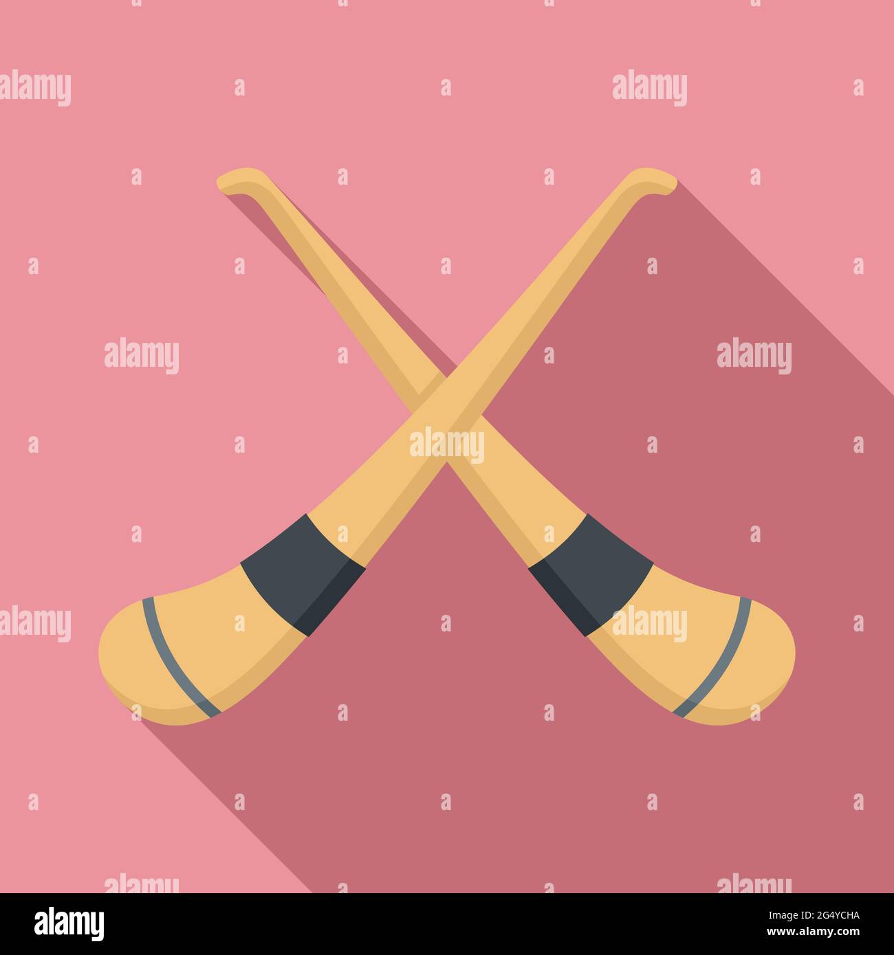 Hurling crossed sticks icon, flat style Stock Vector Image & Art - Alamy