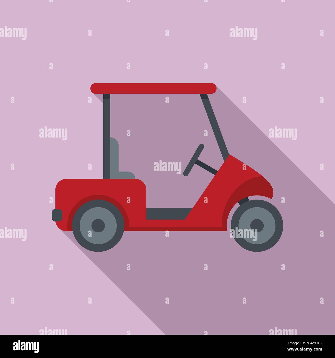 Golf cart buggy icon, flat style Stock Vector Image & Art - Alamy