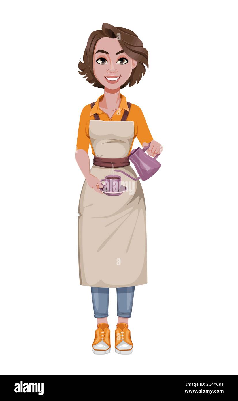 Female barista Cut Out Stock Images & Pictures - Alamy