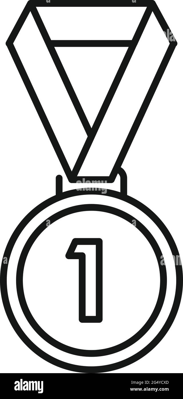 Hurling gold medal icon, outline style Stock Vector Image & Art - Alamy