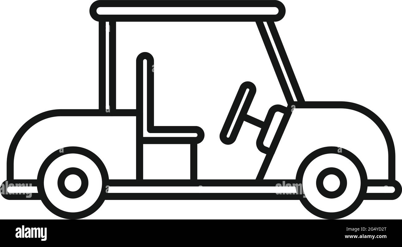 Golf cart buggy icon, outline style Stock Vector Image & Art - Alamy