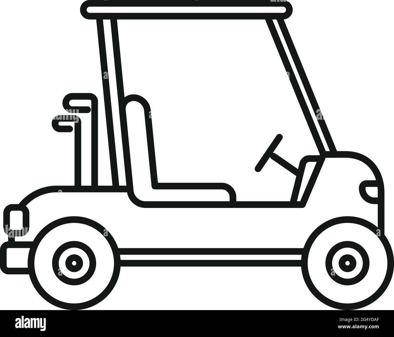Golf vehicle icon outline Cut Out Stock Images & Pictures - Alamy
