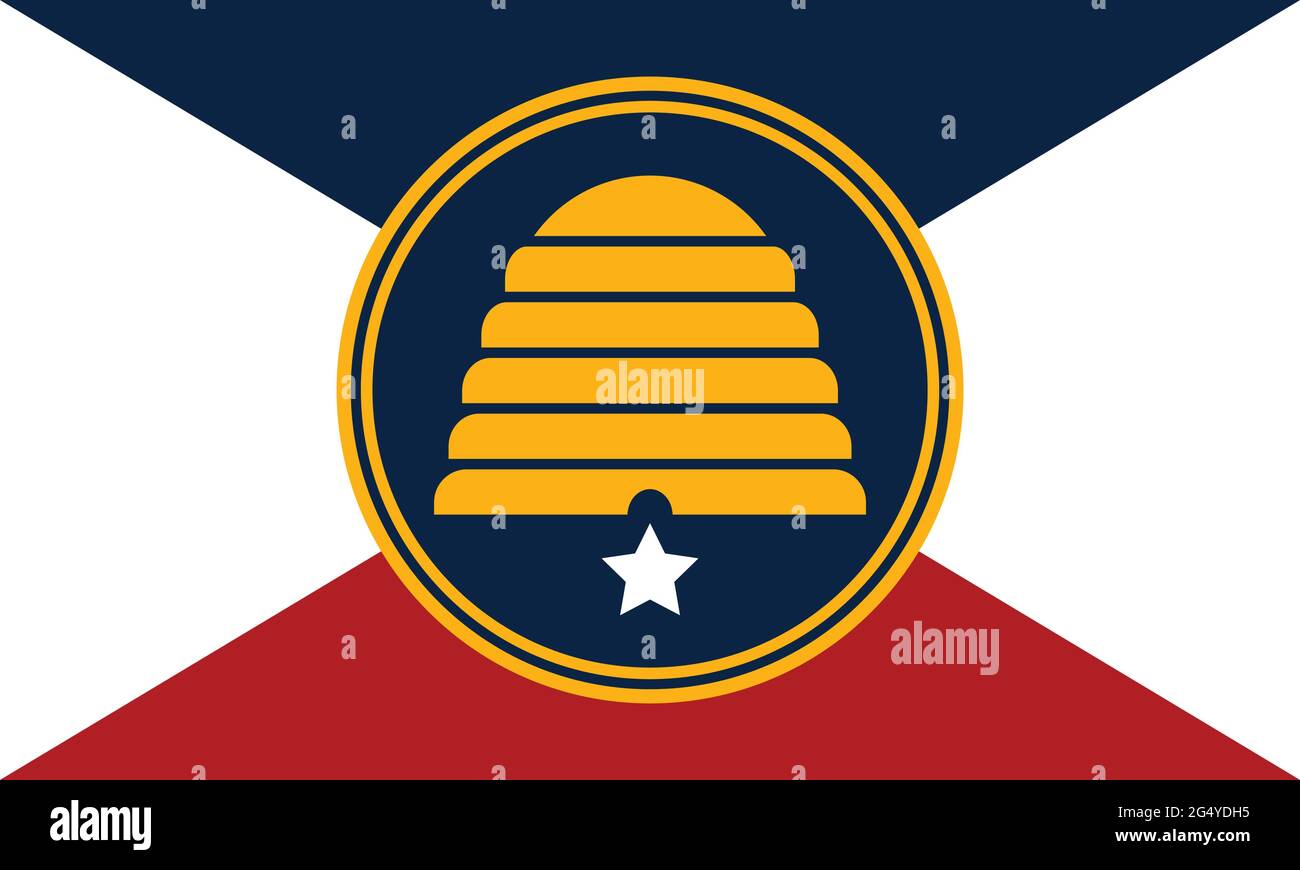 Commemorative flag of Utah in real proportions and colors, vector image ...