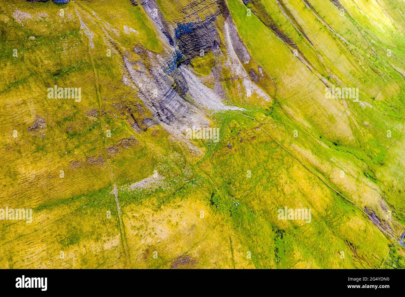 Aerial view of the mountain Benbulbin in County Sligo, Ireland Stock ...