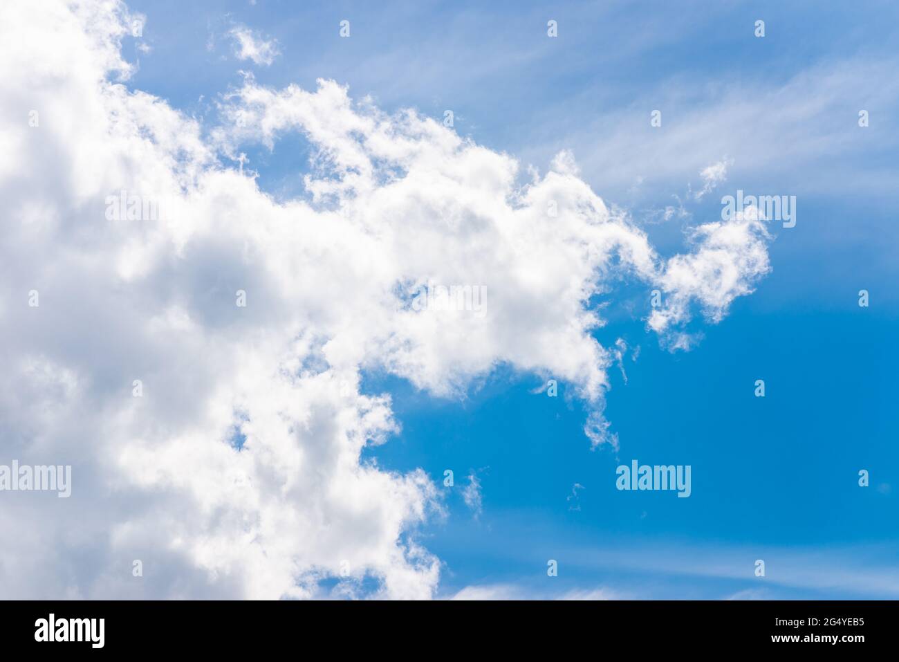 beautiful sparse clouds in the blue sky.Cloudscape. Blue sky and white ...