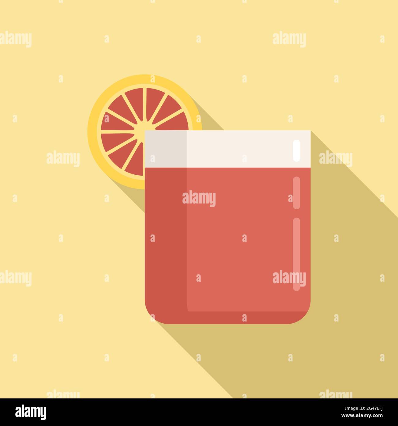 Grapefruit fresh juice icon, flat style Stock Vector Image & Art - Alamy