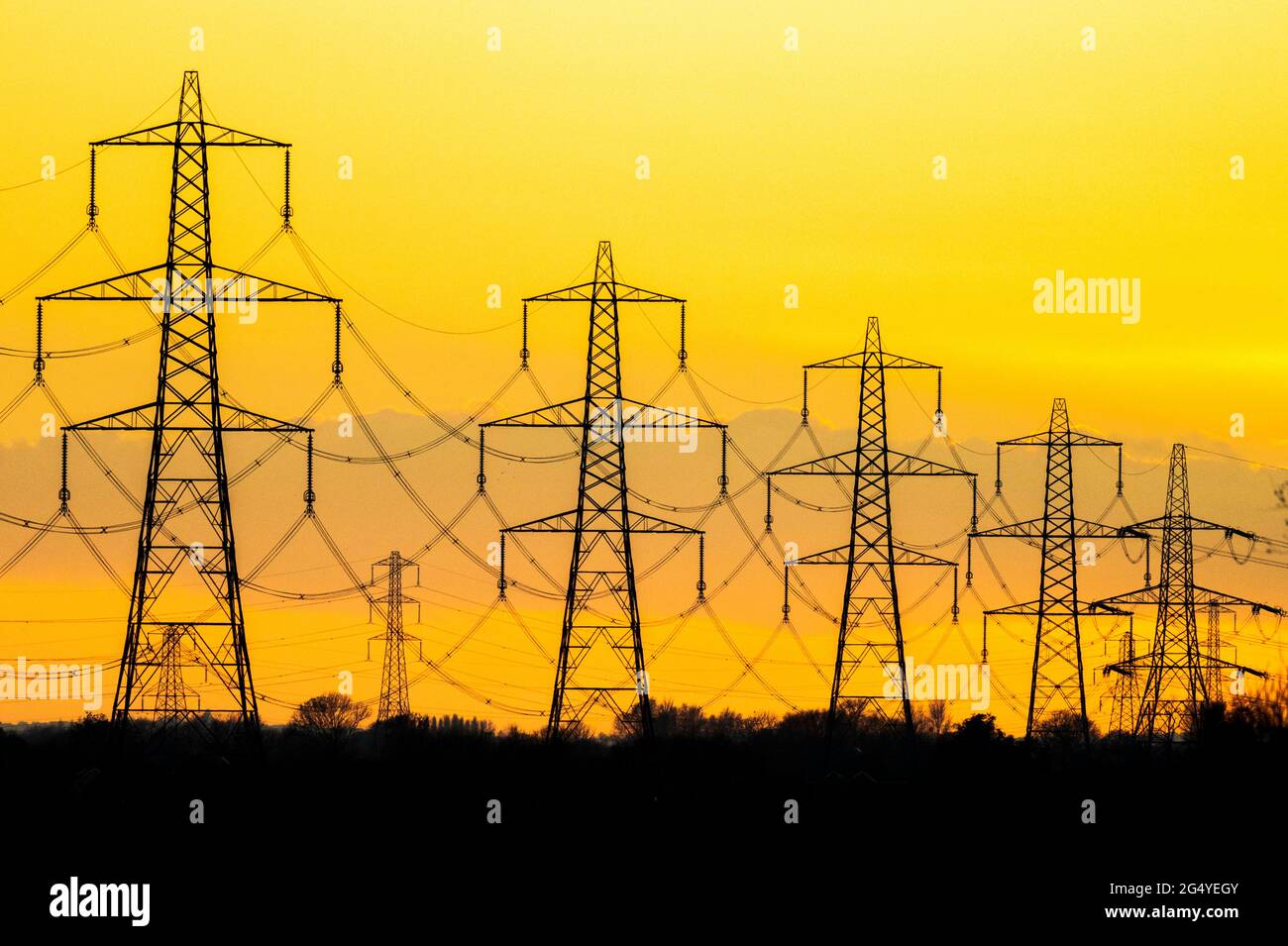 Yellow pylons hi-res stock photography and images - Alamy