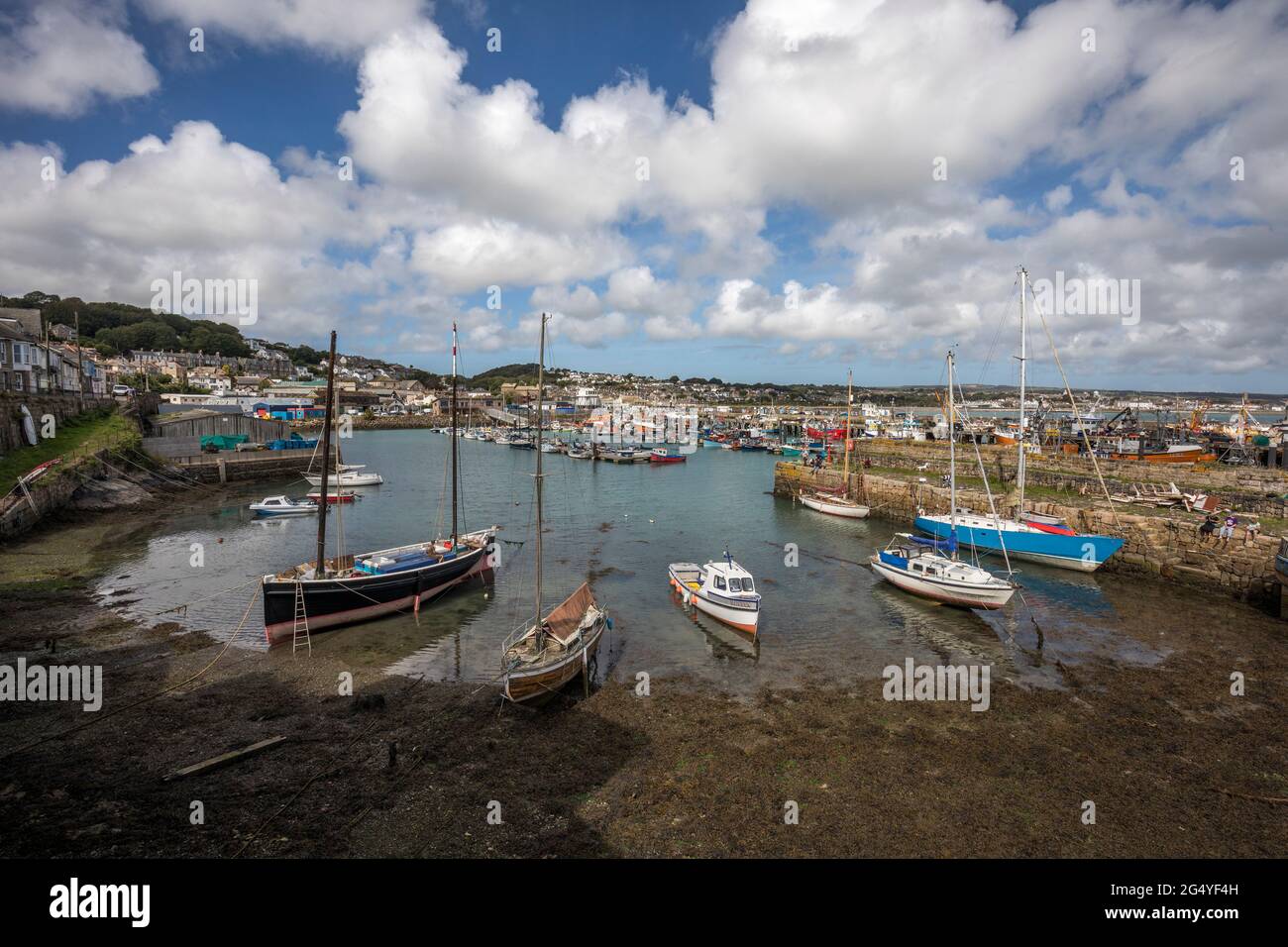 Newlyn Harbour; Cornwall; UK Stock Photo - Alamy