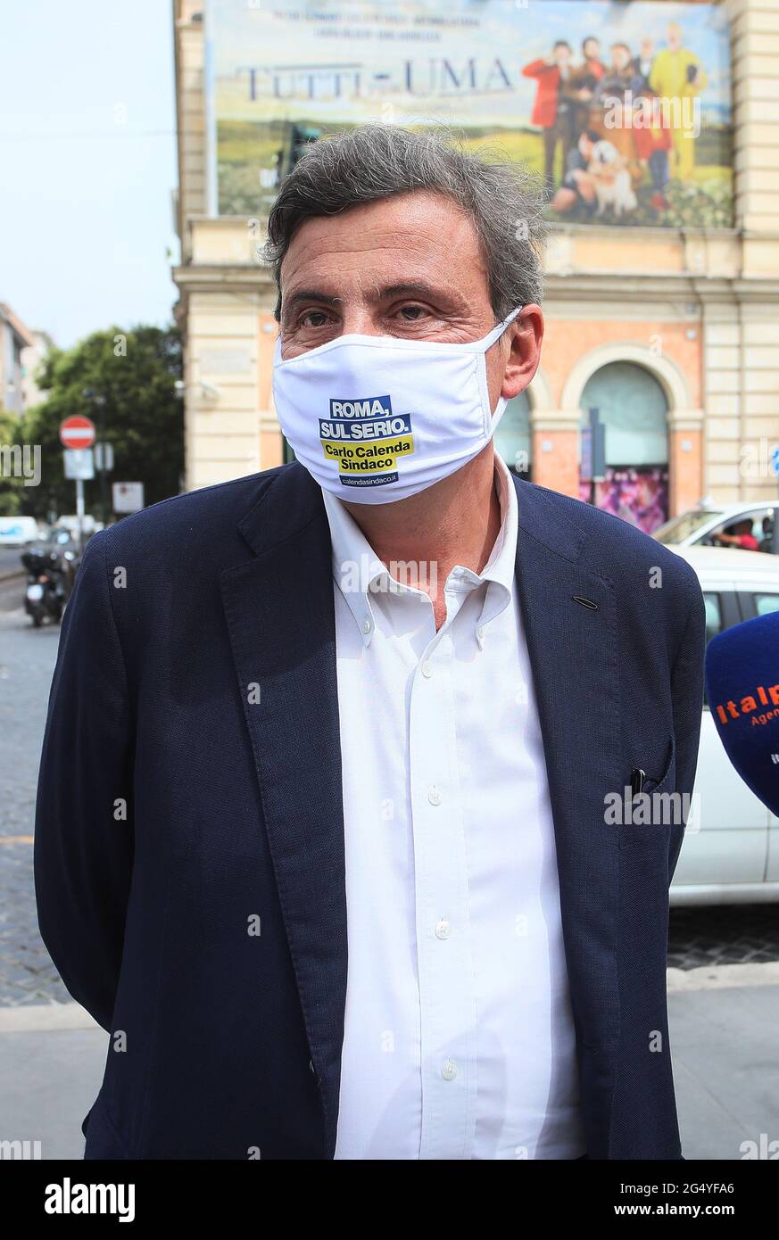 Rome, Italy. 24th June, 2021. Rome, Carlo Calenda at the demonstration ...