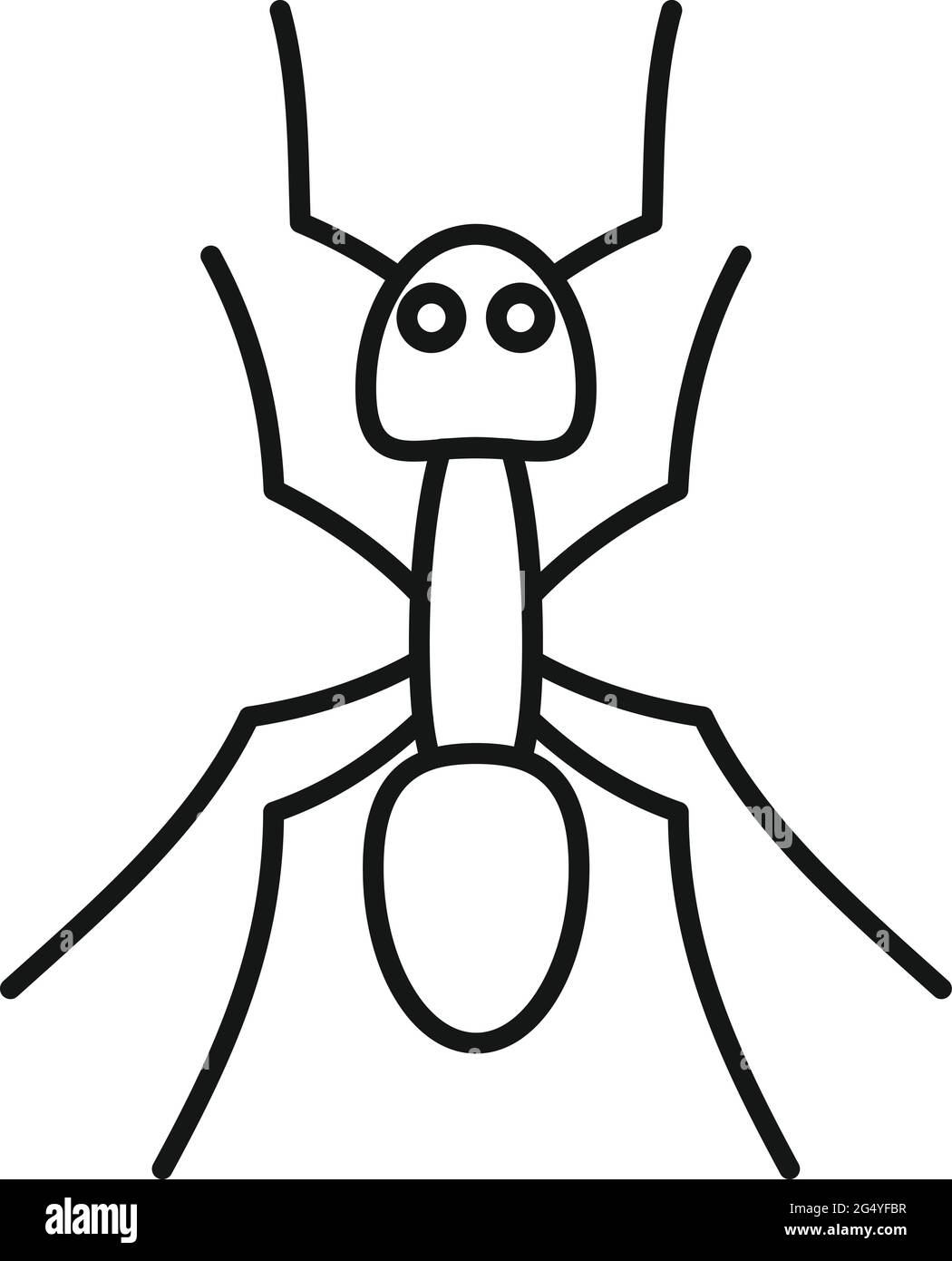 Nature ant icon outline Black and White Stock Photos & Images - Alamy