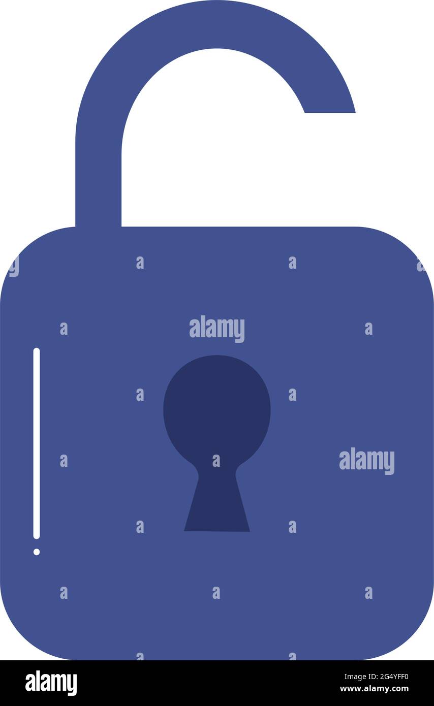 blue padlock design Stock Vector Image & Art - Alamy