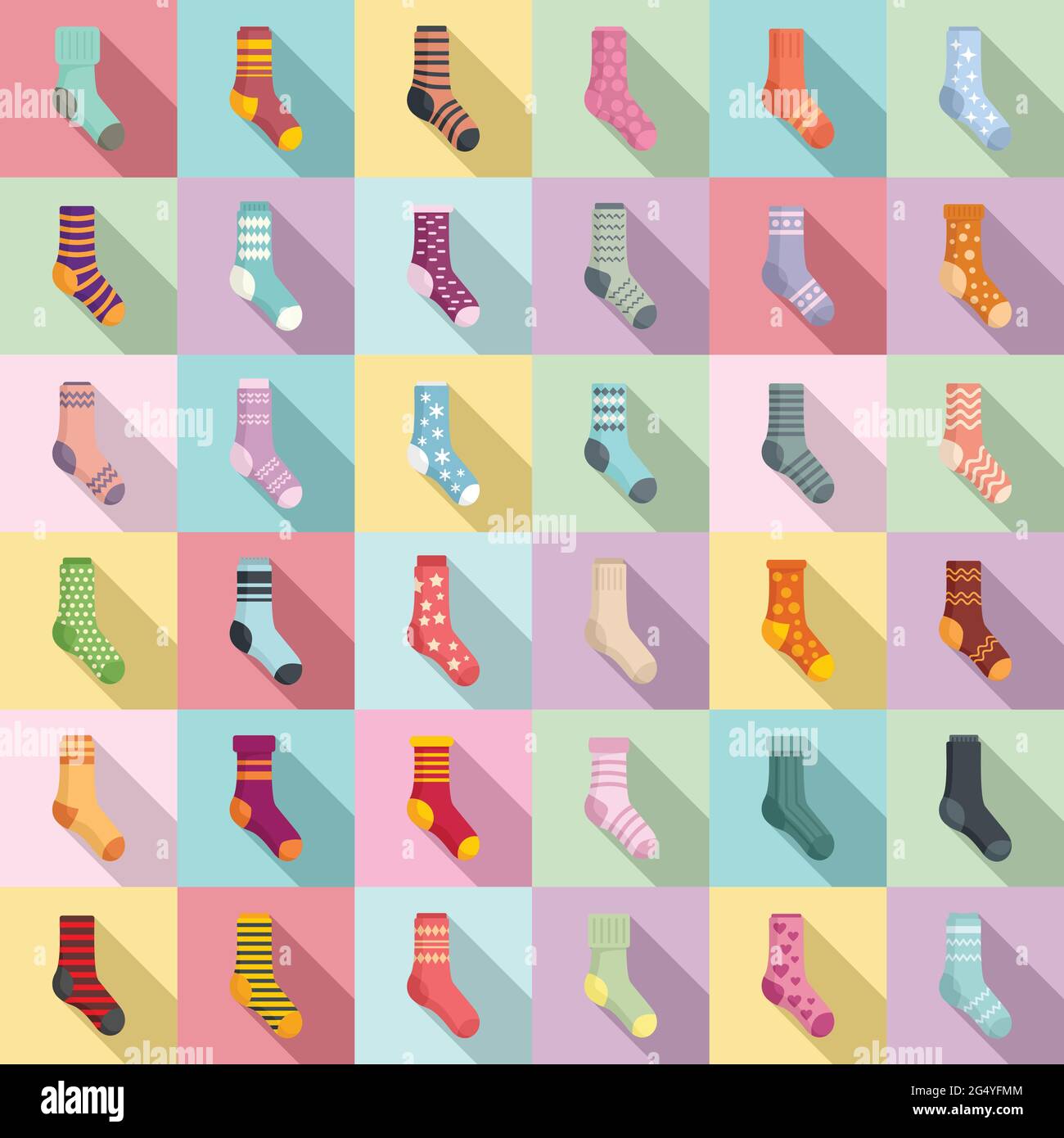 Socks colored Stock Vector Images - Alamy