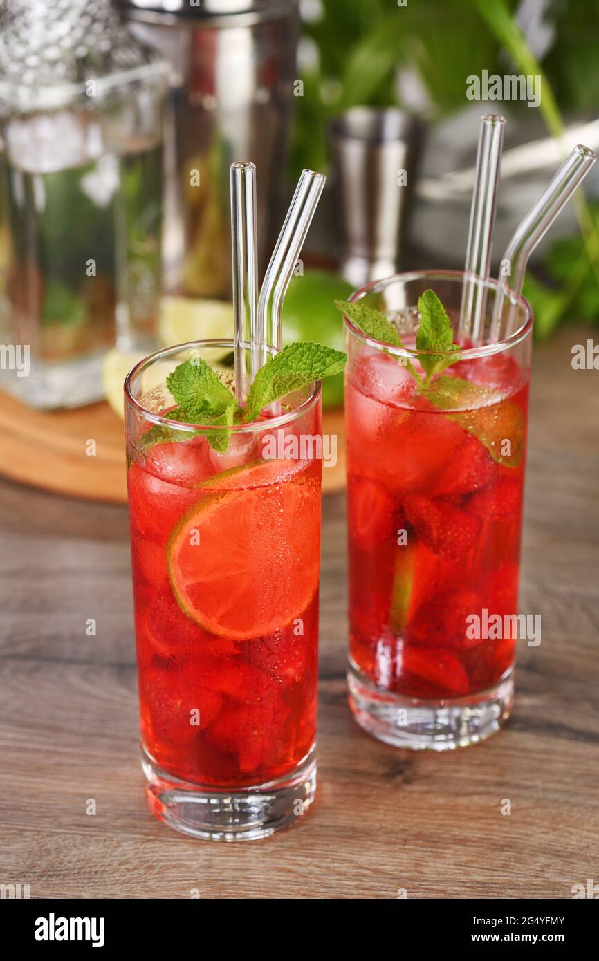 Fresh strawberries combined with fresh juice and tequila. This mojito ...