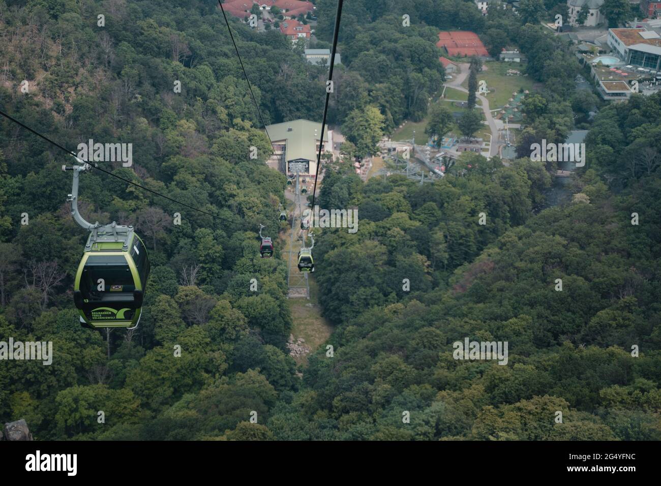 Cablecars in the Harz mountain Stock Photo - Alamy